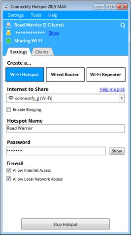 Connectify Hotspot: With Connectify Hotspot, you can transform your PC ...