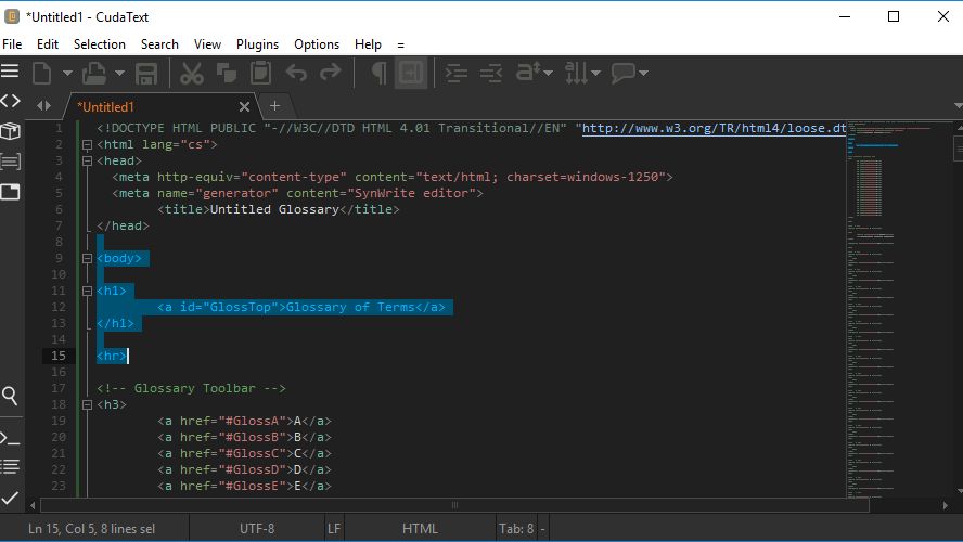 CudaText: Cross-platform text editor, written in Lazarus | AlternativeTo