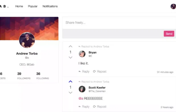Gab: A social network that champions free speech, individual liberty ...