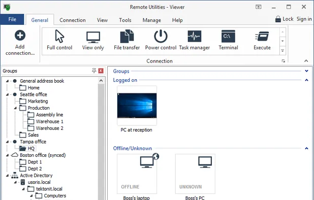 Remote Utilities: Remote PC access program for connecting to a remote ...
