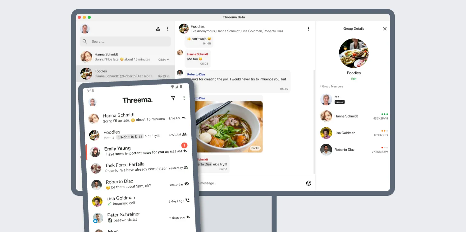 Threema's redesigned desktop app beta hits Android | AlternativeTo