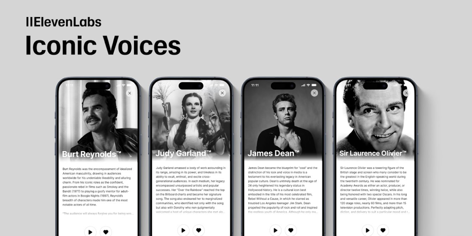 ElevenLabs reader app debuts iconic celebrity voices for AI narration | AlternativeTo