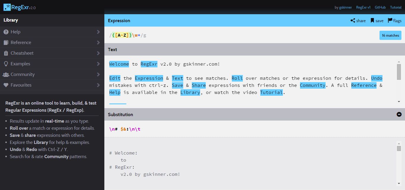 Regexr Com Is An Online Tool To Learn Build And Test Regular Expressions Alternativeto