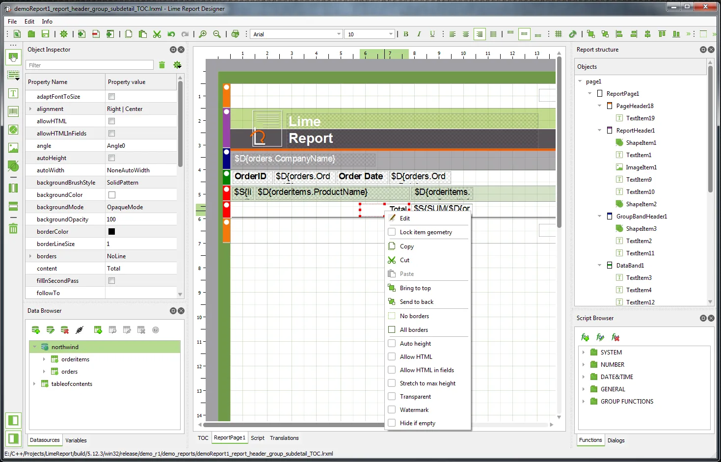 LimeReport: Multi-platform C++ report generator library written using Qt framework and ...