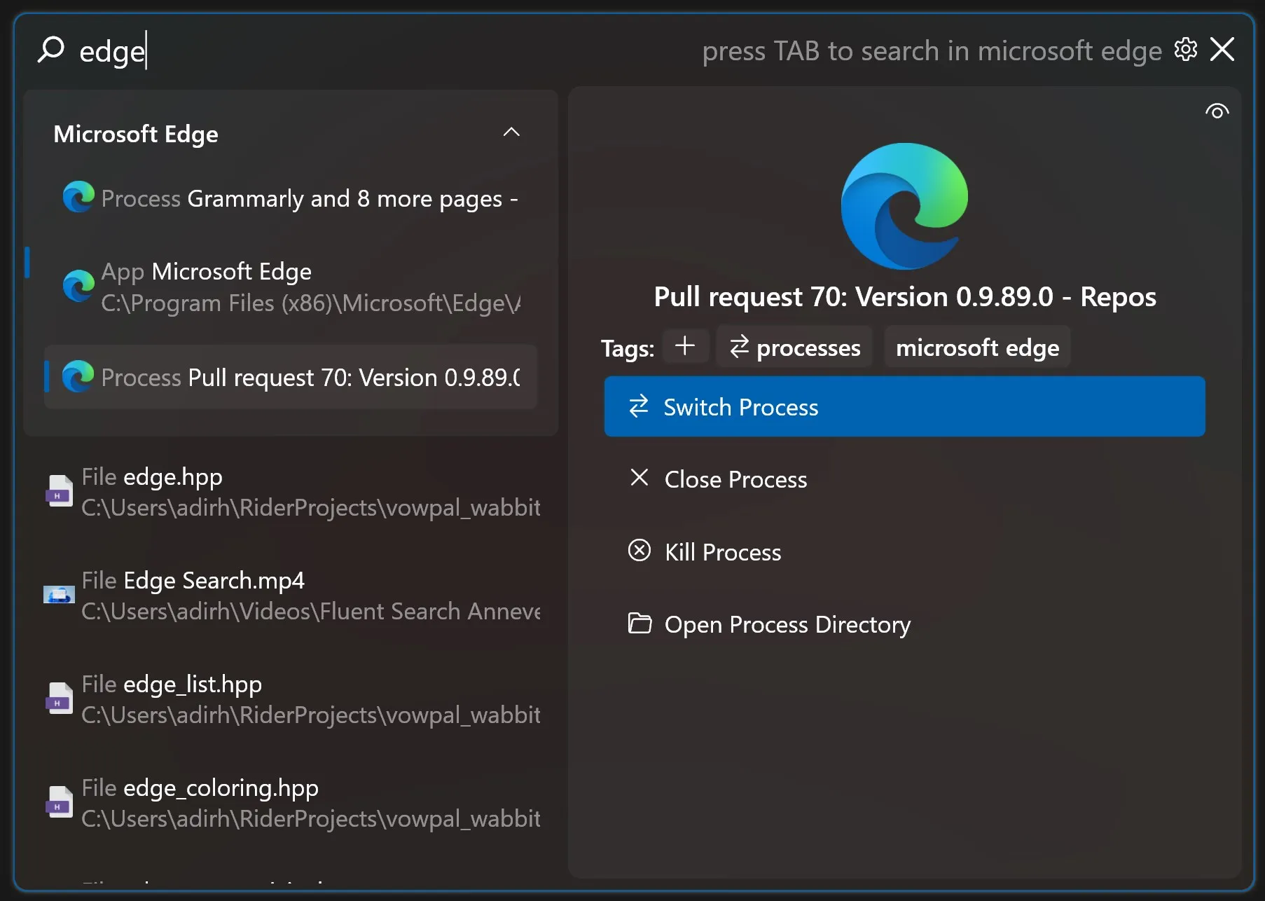 Fluent Search: With Fluent Search, you can search for running apps ...