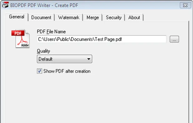 bioPDF: Create PDF documents from any Windows application | AlternativeTo
