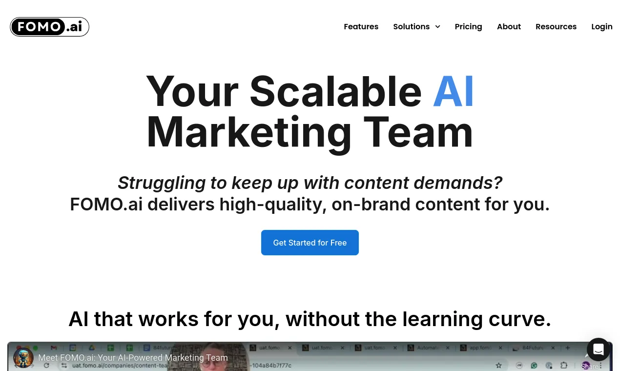 FOMO.ai: Your Scalable AI Marketing Team | AlternativeTo