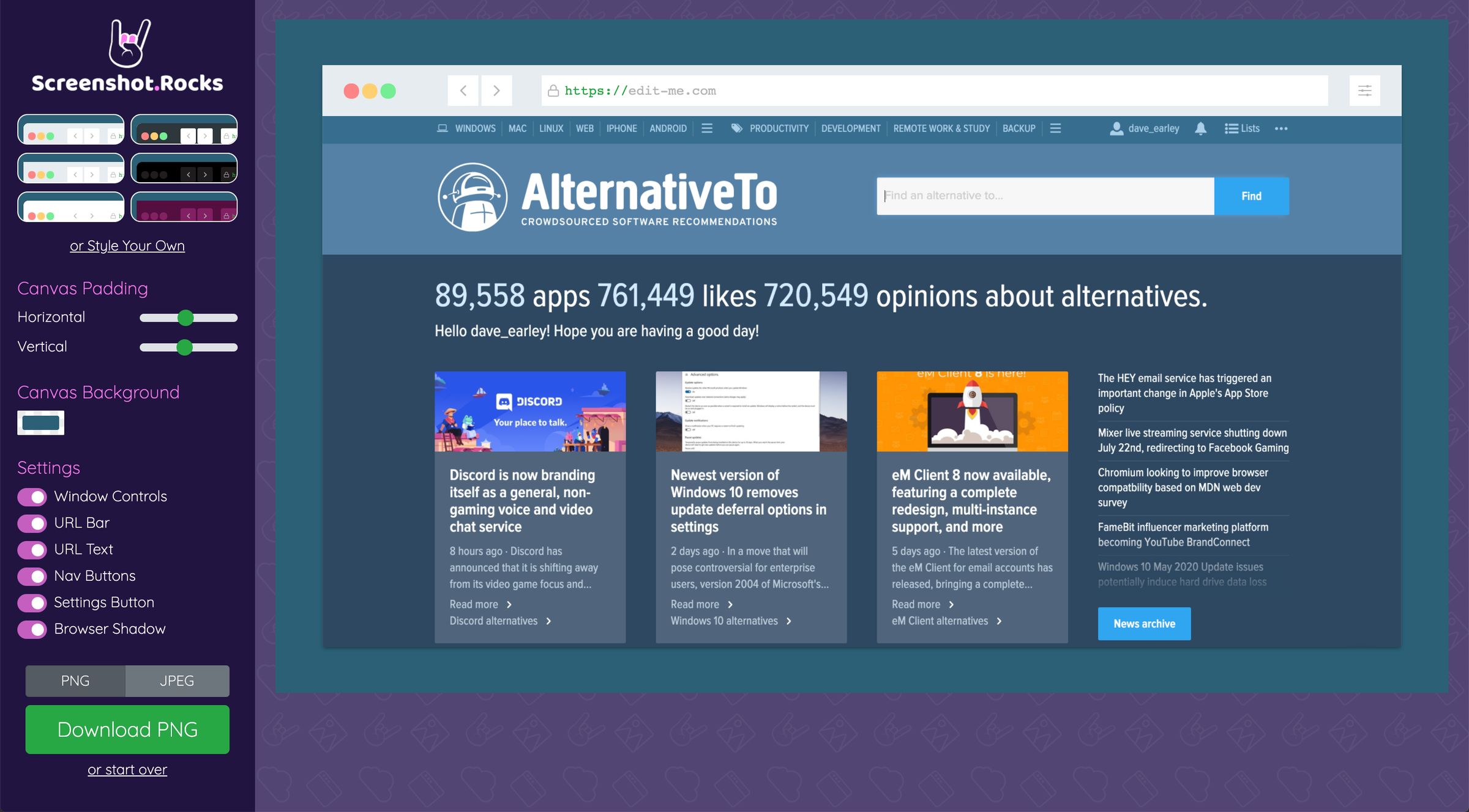 Screenshot.rocks: Create beautiful browser mockups from your ...
