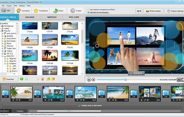SmartSHOW 3D: 3D slideshows with templates and 350+ effects | AlternativeTo