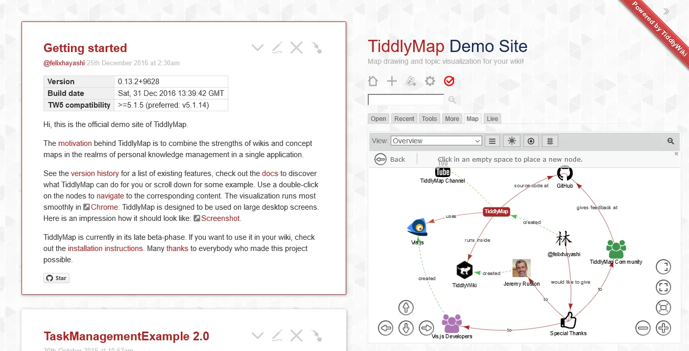 TiddlyMap: TiddlyWiki plugin that turns your favourite personal note taking software in a ...
