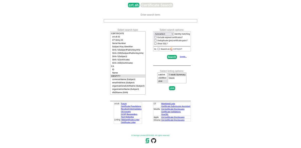 crt.sh: App Reviews, Features, Pricing & Download | AlternativeTo