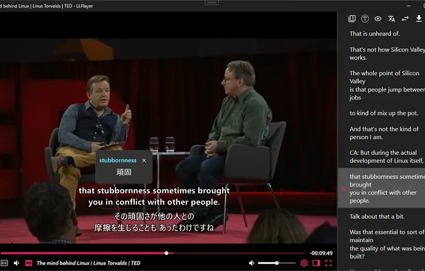 LLPlayer: Media player for language learners with dual subtitles ...
