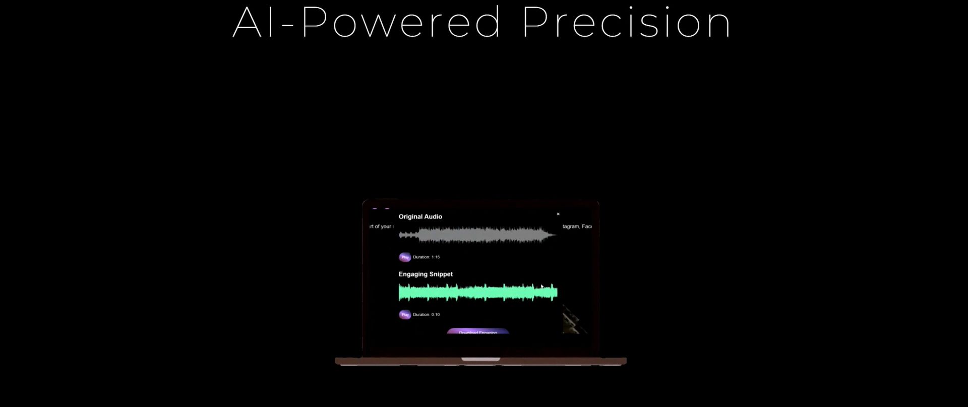 HarmonySnippetsAI: Upload your audio tracks and let the AI find the most engaging segments up to ...
