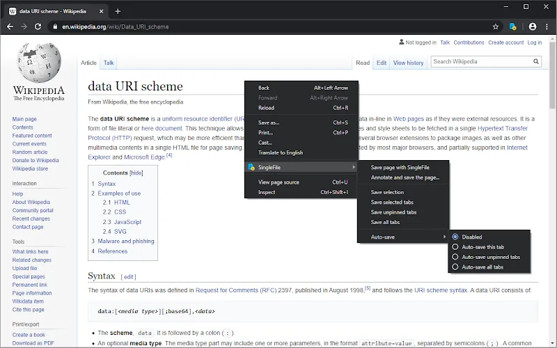 SingleFile: Helps you to save a complete web page into a single HTML ...