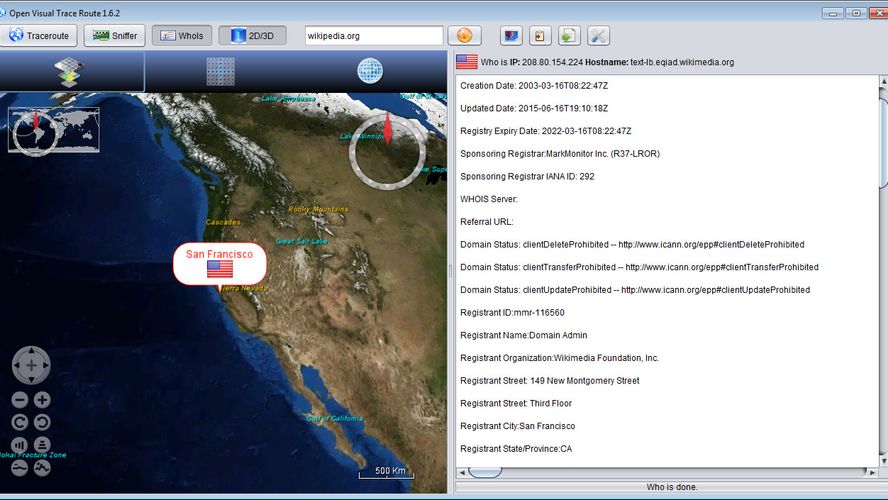 Open Visual Traceroute: Open source cross-platform (Windows/Linux/Mac) Java Visual Traceroute ...