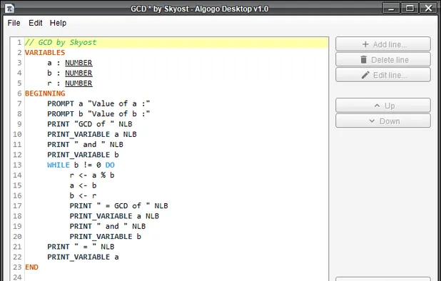 Algogo: Algorithm editor and interpreter. | AlternativeTo