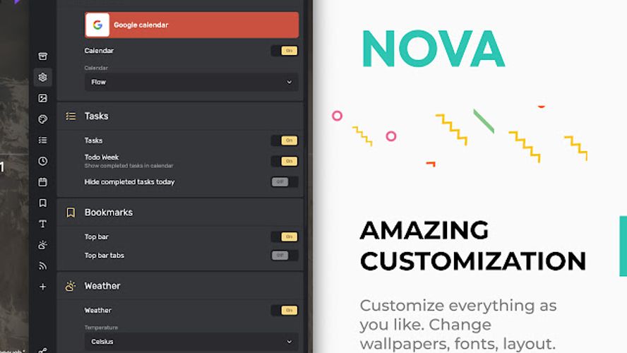 Nova New Tab: Best new tab browser extension with Bookmarks, Calendar, Todo, Themes | AlternativeTo