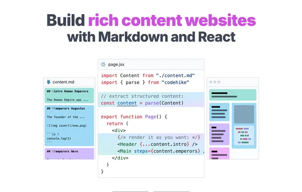 Code Hike: Open-source library that bridges the gap between Markdown ...