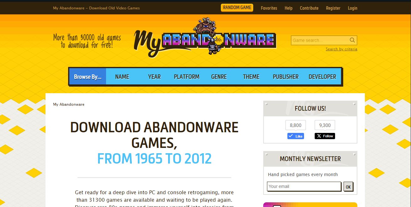 MY ABANDONWARE: Database of 3900 abandonware DOS games available ...