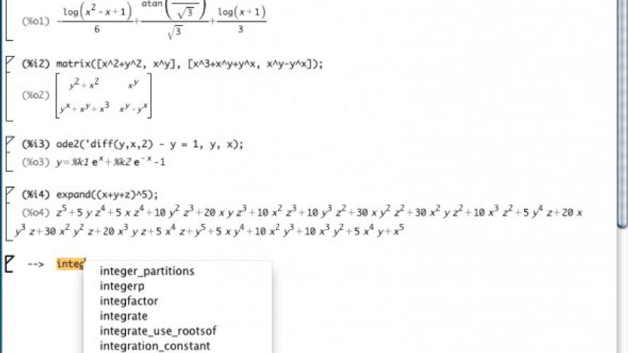 wxMaxima: Document based interface for the computer algebra system ...