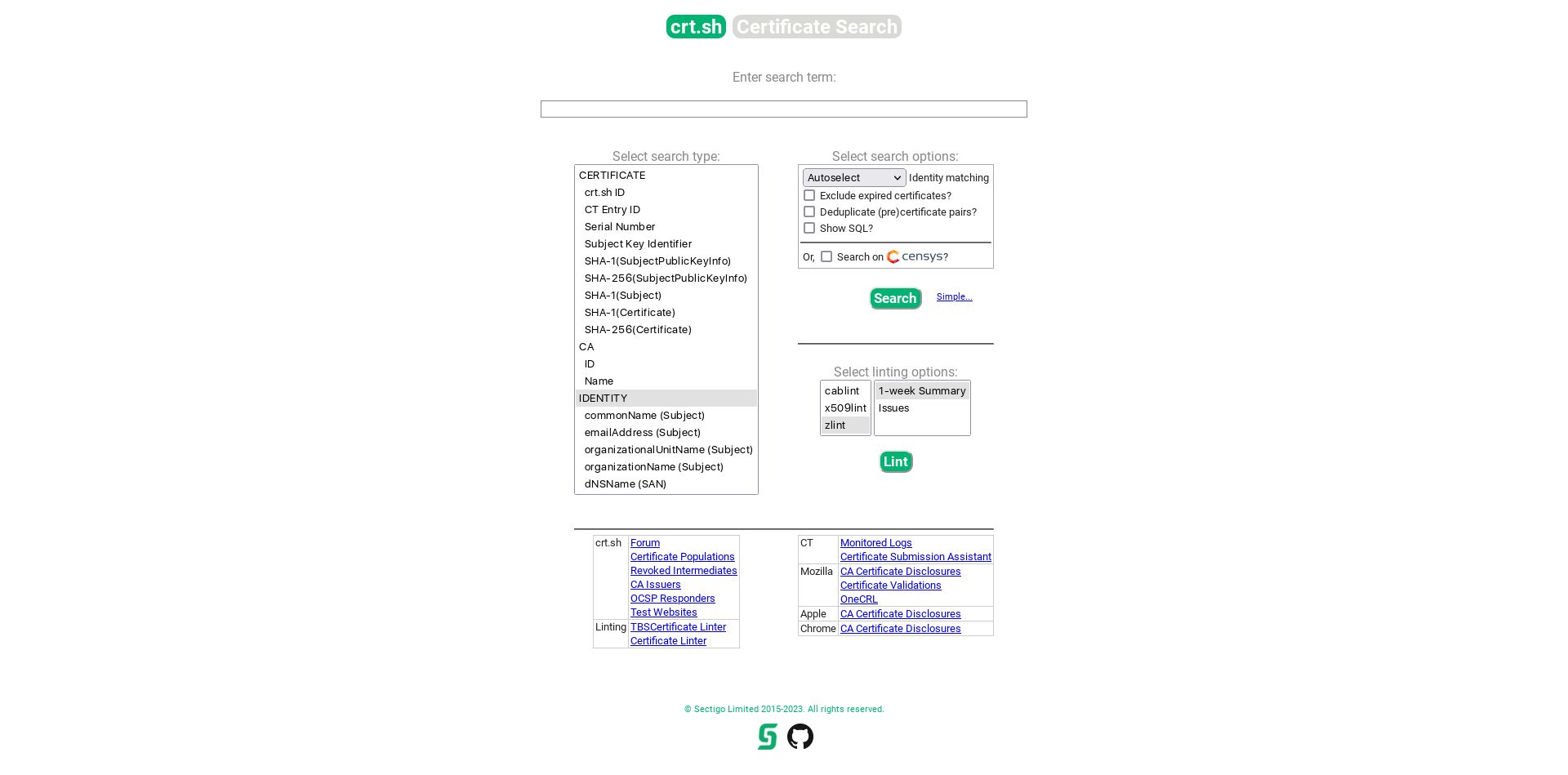 crt.sh: Free CT Log Certificate Search Tool from Sectigo (formerly Comodo CA) | AlternativeTo