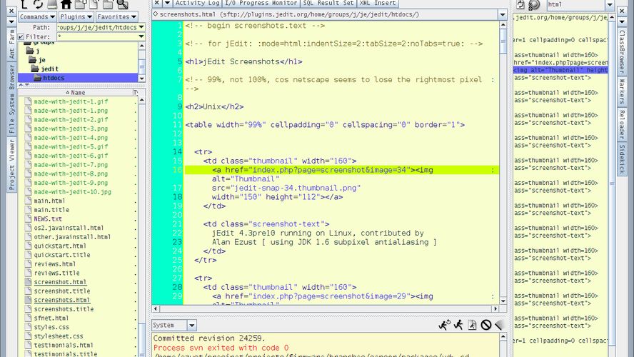 jEdit: Mature programmer's text editor with a large collection of ...
