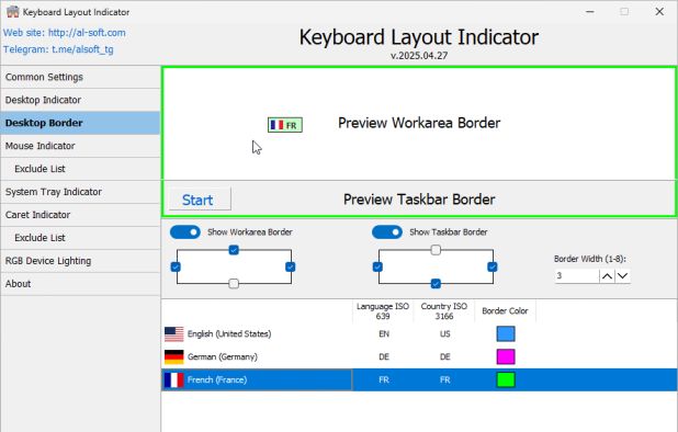 Keyboard Layout Indicator: Provides a several types for keyboard layout ...