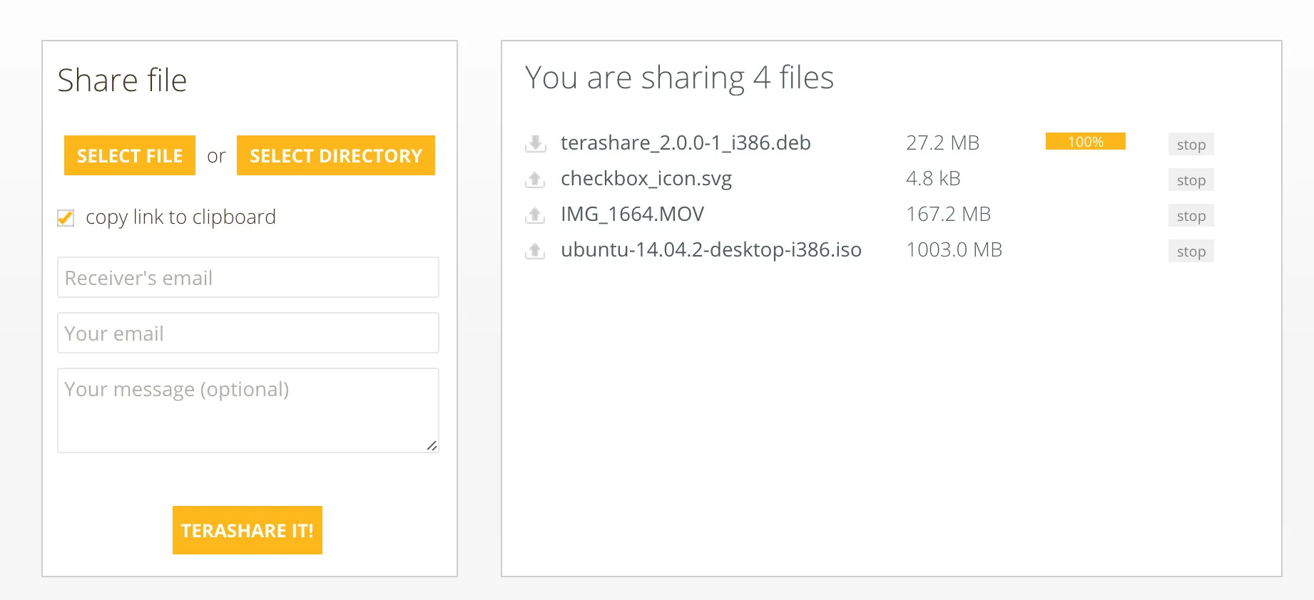 Terashare: Sending files of unlimited size from A to B to C. Easy ...