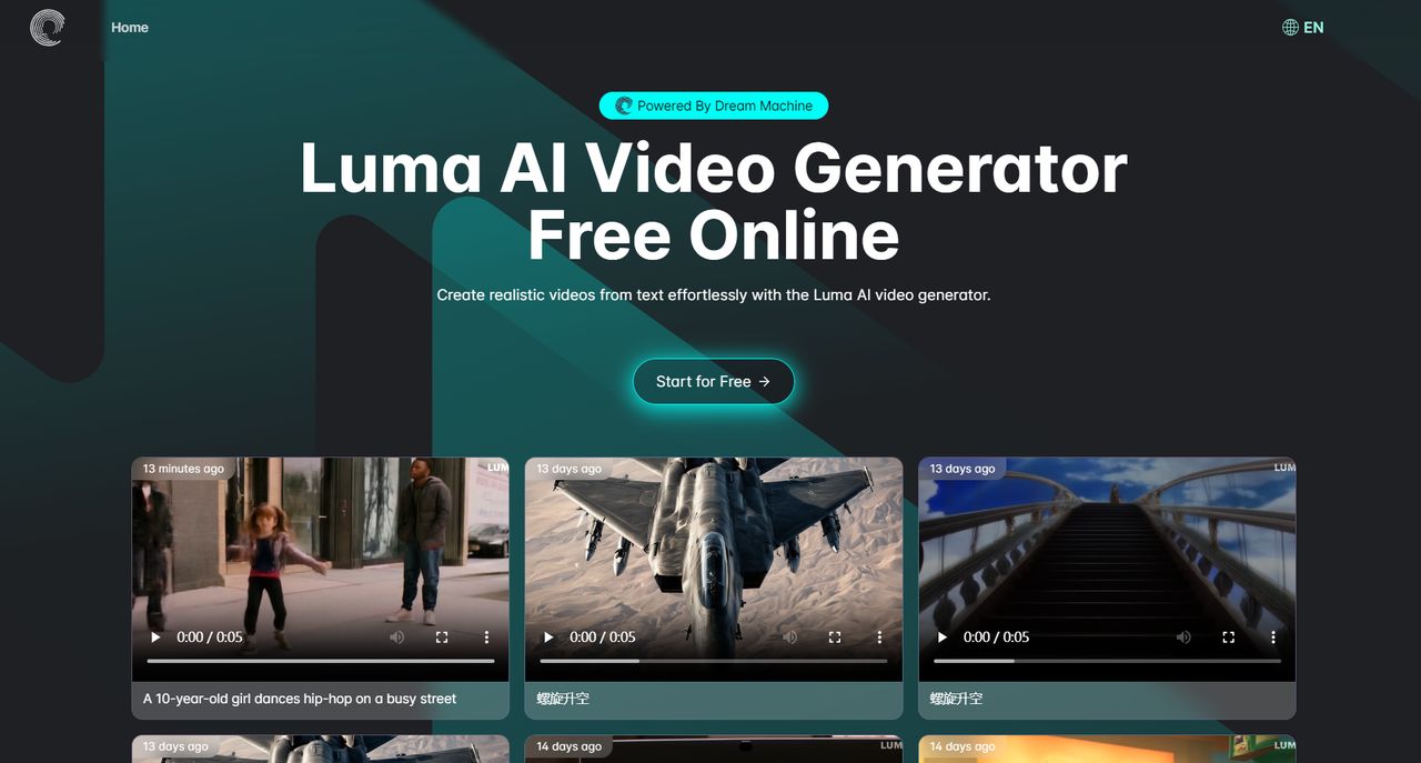 Luma AI Video Generator Free Online : Create captivating videos from text and images with Luma ...