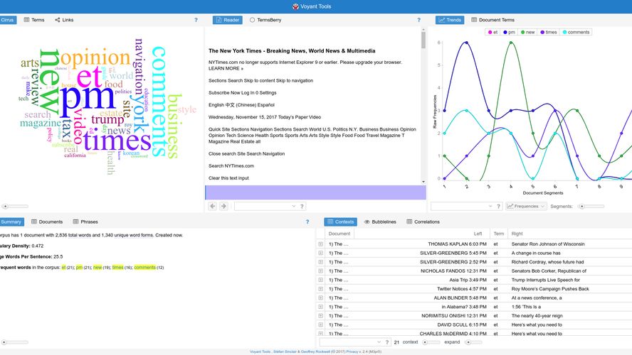 Voyant Tools: Web-based reading and analysis environment for digital texts | AlternativeTo