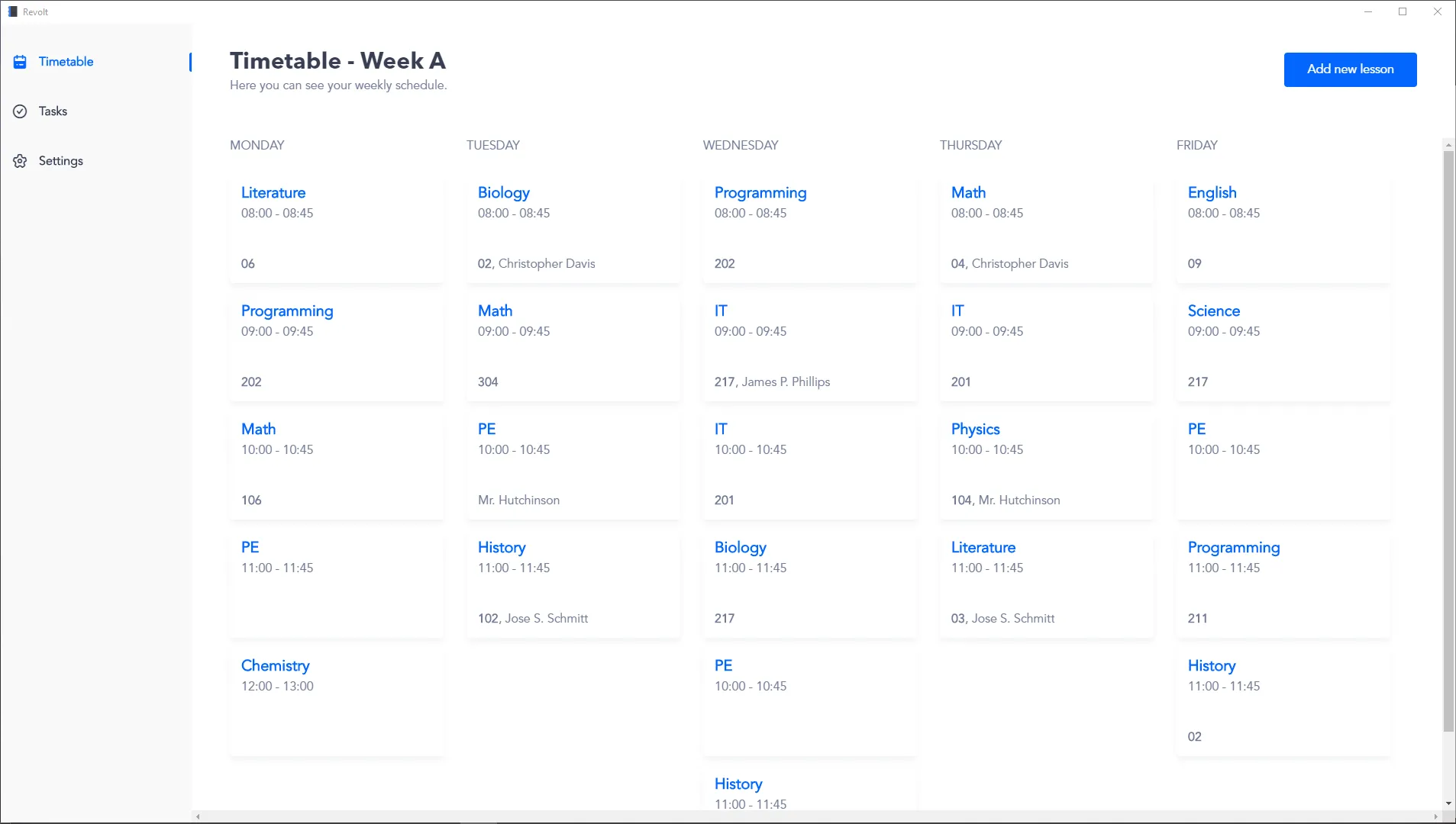Tabby Timetable: Simple, beautiful timetable application to track your ...