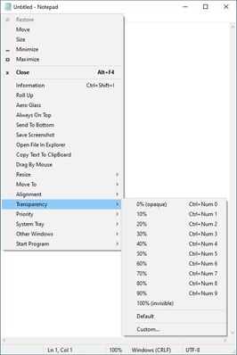 SmartSystemMenu: Extends system menu of all windows in the system ...