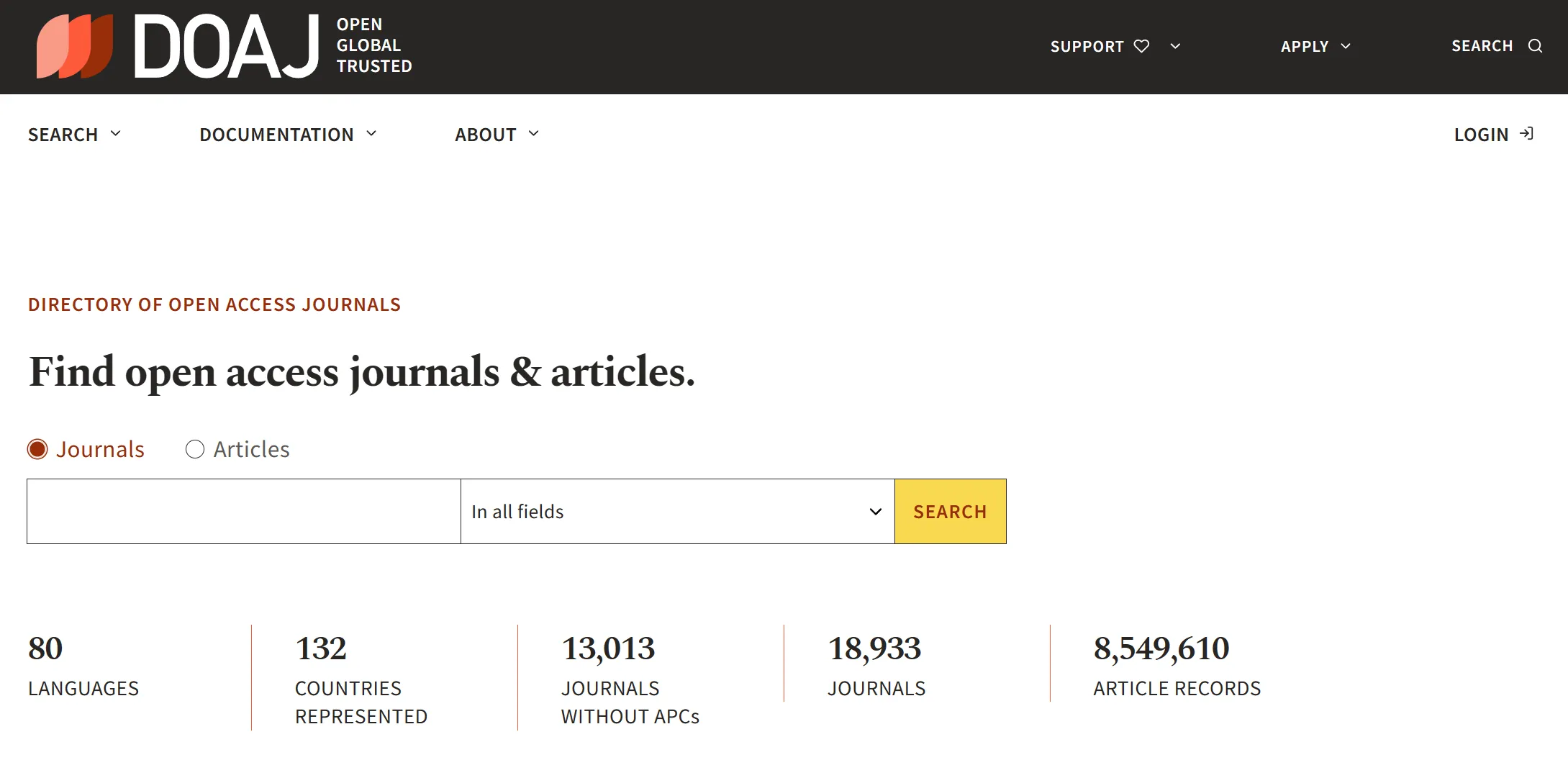 Directory of Open Access Journals: DOAJ is a unique and extensive index of diverse | AlternativeTo