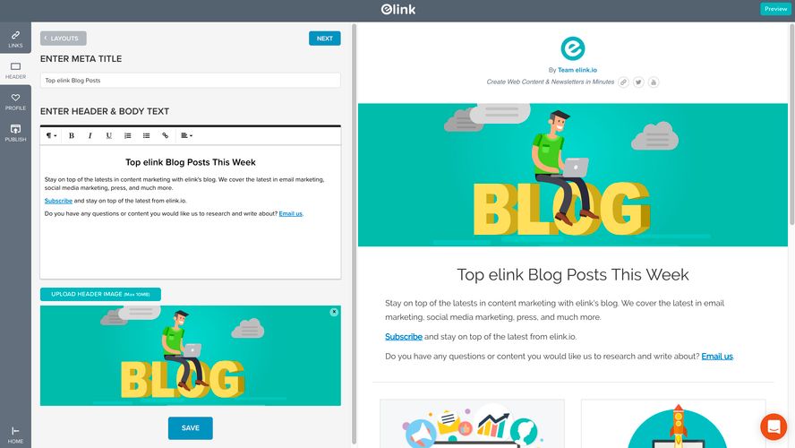 elink: Turn links into visually appealing newsletters, web pages and ...