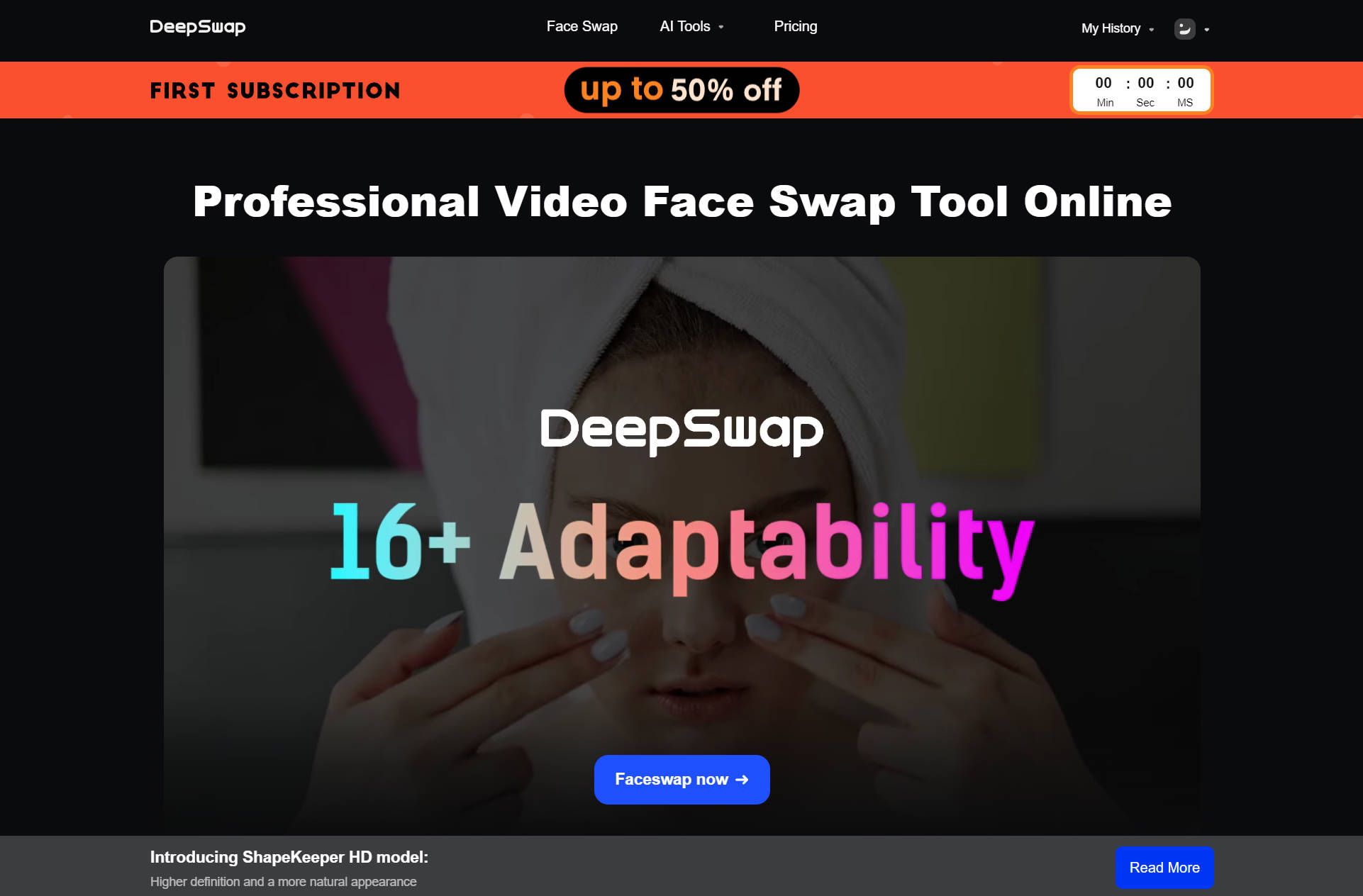 Deepswap: Face swap AI with 90% similarity and HD output | AlternativeTo