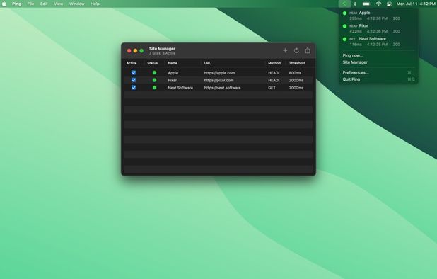 Ping - Neat Software: Simple and a Quick Way keep an eye on important ...
