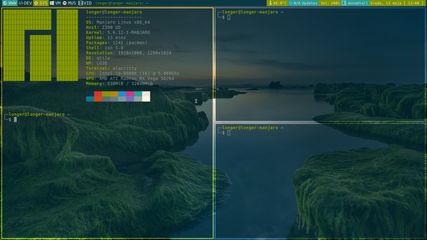 Qtile: A full-featured, hackable tiling window manager written and configured in Python ...