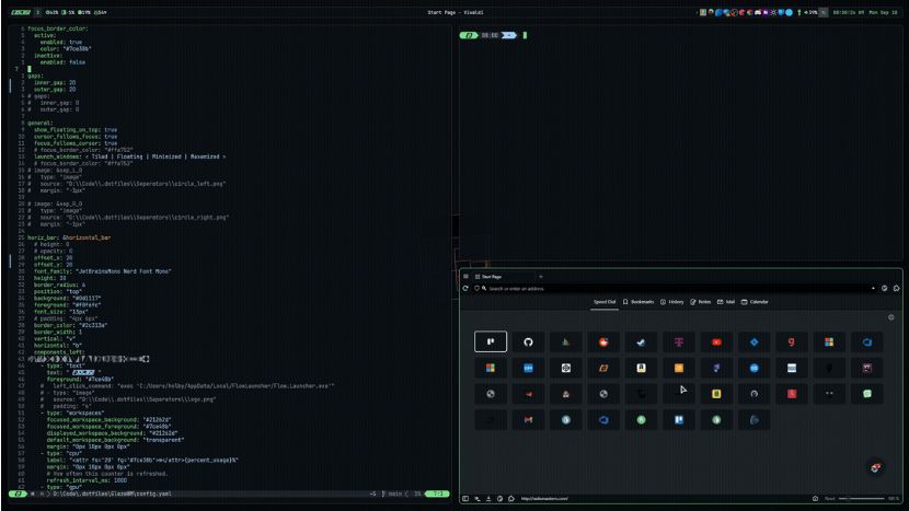 GlazeWM: A tiling window manager for Windows inspired by i3 and Polybar ...