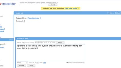 Google Moderator: Online voting and | AlternativeTo