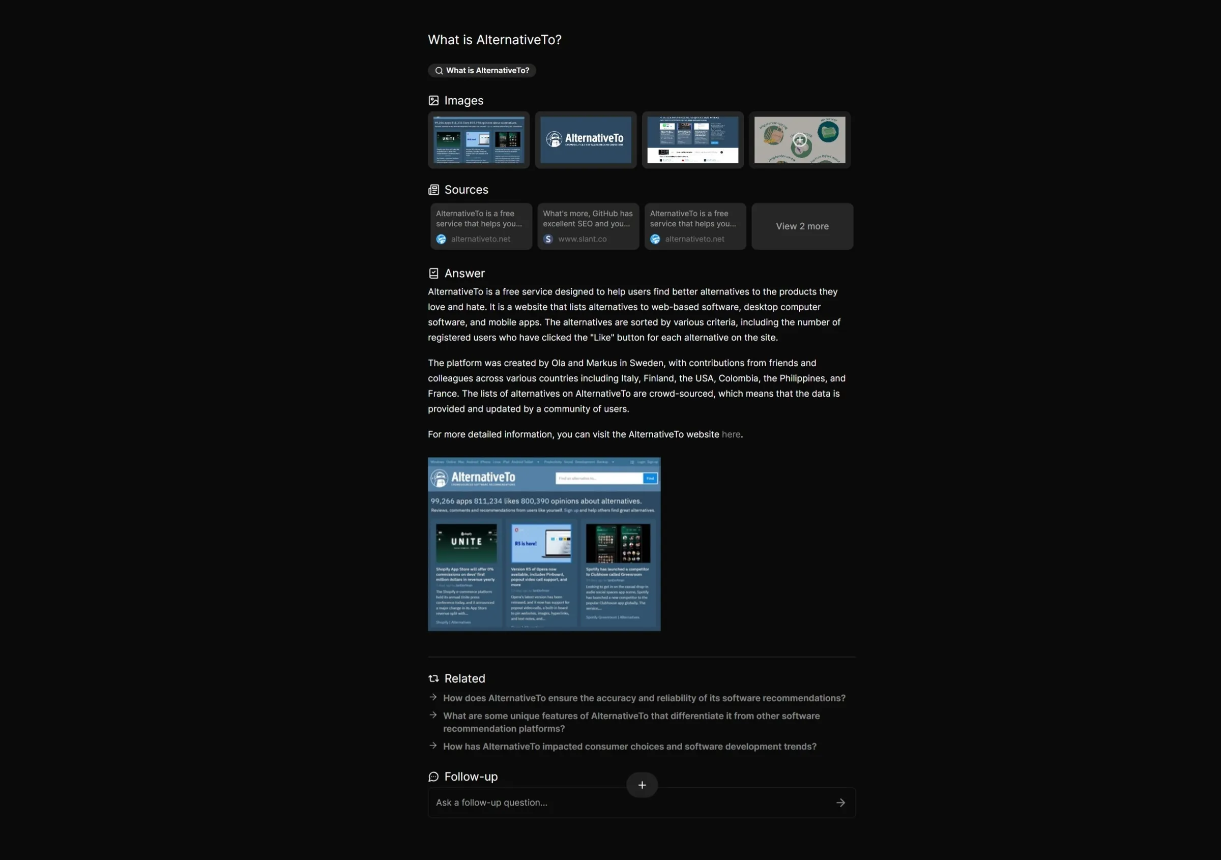 Morphic: It's a fully open-source AI-powered | AlternativeTo