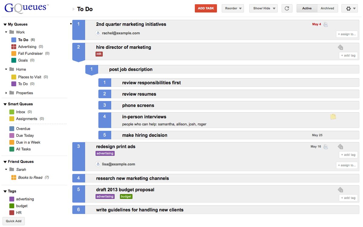 GQueues: App Reviews, Features, Pricing & Download | AlternativeTo