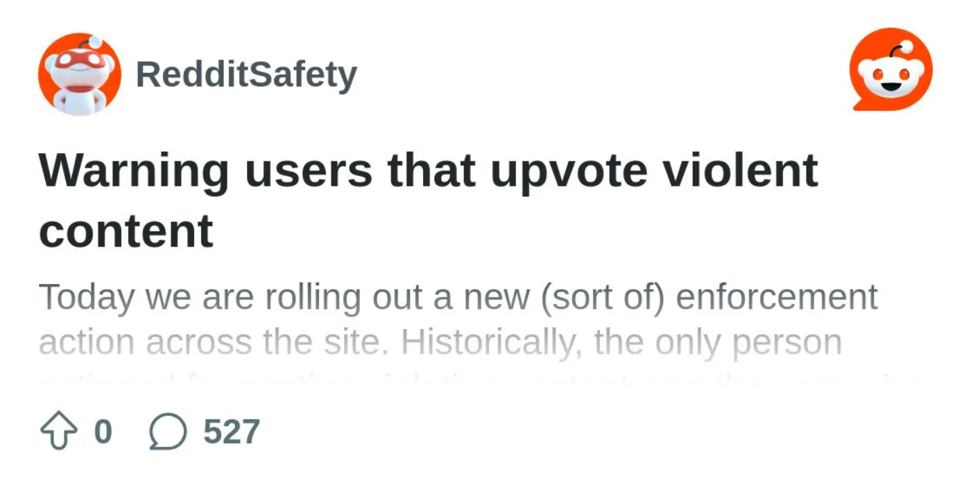 Reddit implements warnings for upvoting violent content | AlternativeTo