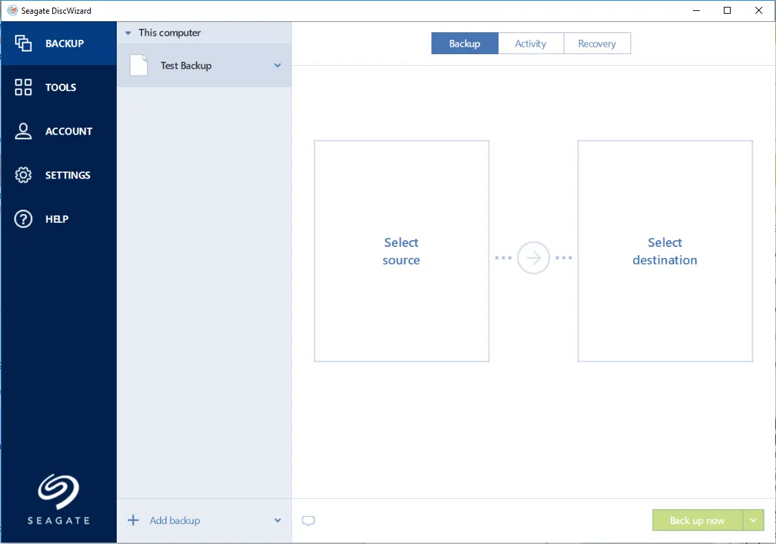 Seagate DiskWizard: Back up the operating system, applications ...