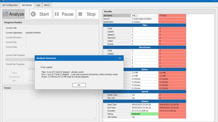 RoboCopy GUI: Visual interface for RoboCopy featuring job queuing, job ...