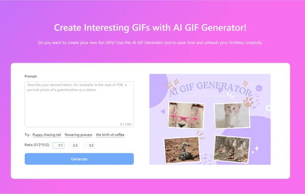 AI GIF Generator: Can create Interesting GIFs, transform your ideas ...
