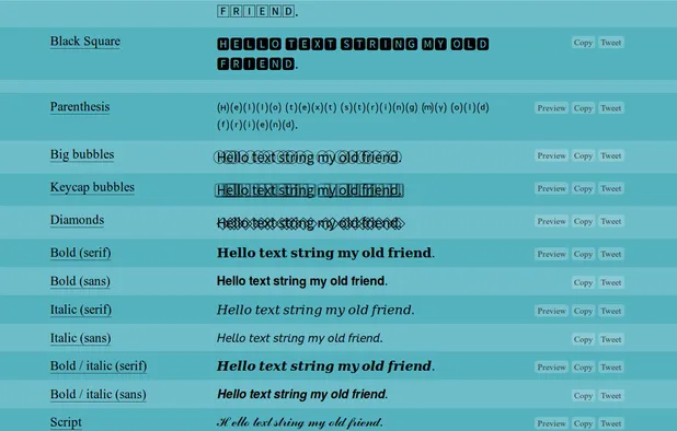 yaytext: Create unicode styled text | AlternativeTo