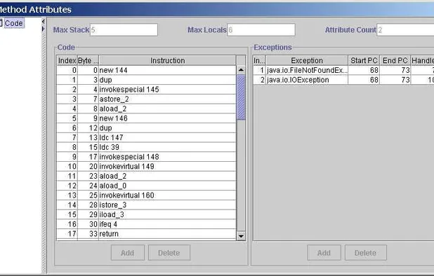 Java Class File Editor: This is a tool to open Java class file binaries ...