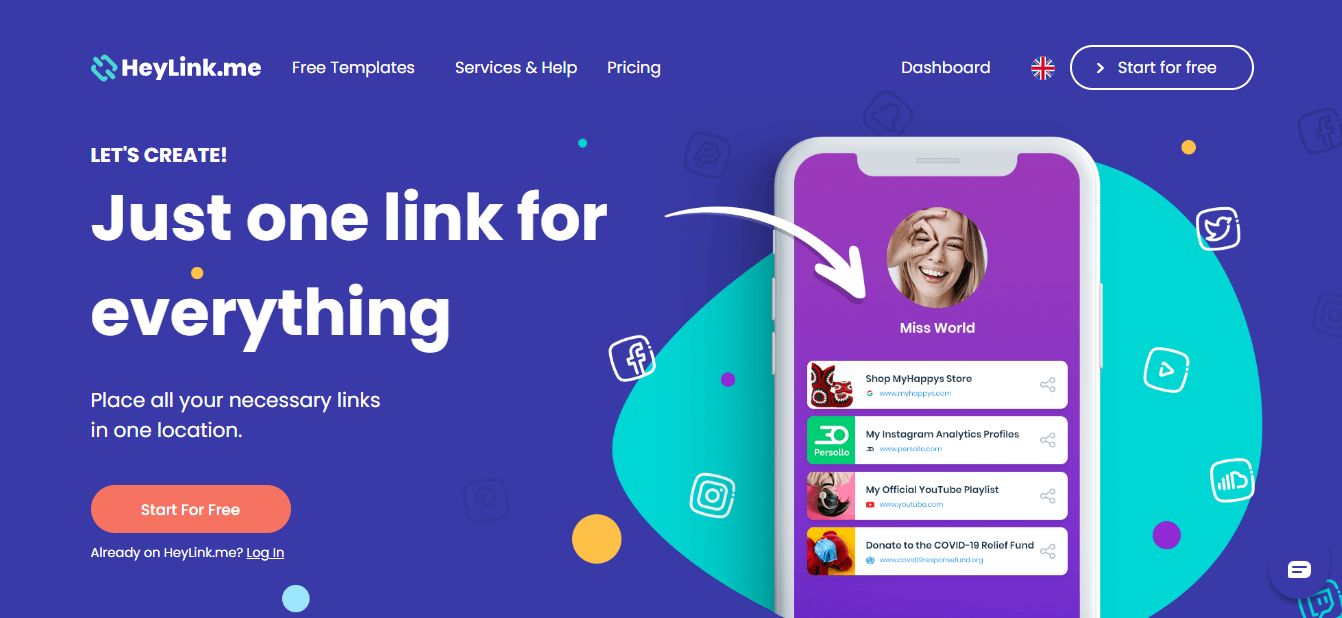 HeyLink.me: Just one link for everything. Place all your necessary ...