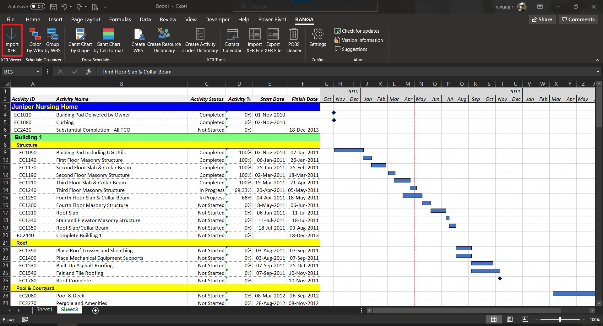 RANGA: View, Analyse, Extract, and Create XER file in Excel | AlternativeTo