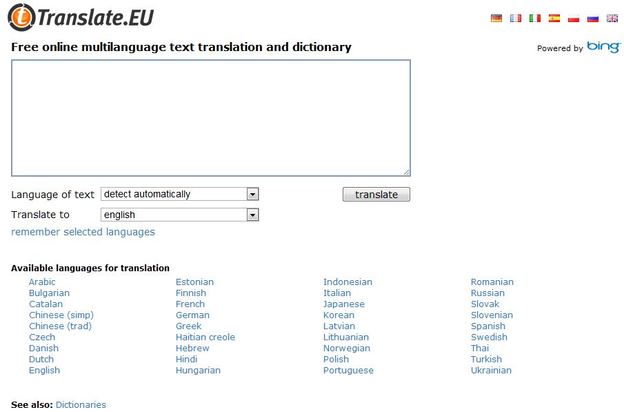 Translate.eu Alternatives: 25+ Translators and Dictionaries | AlternativeTo